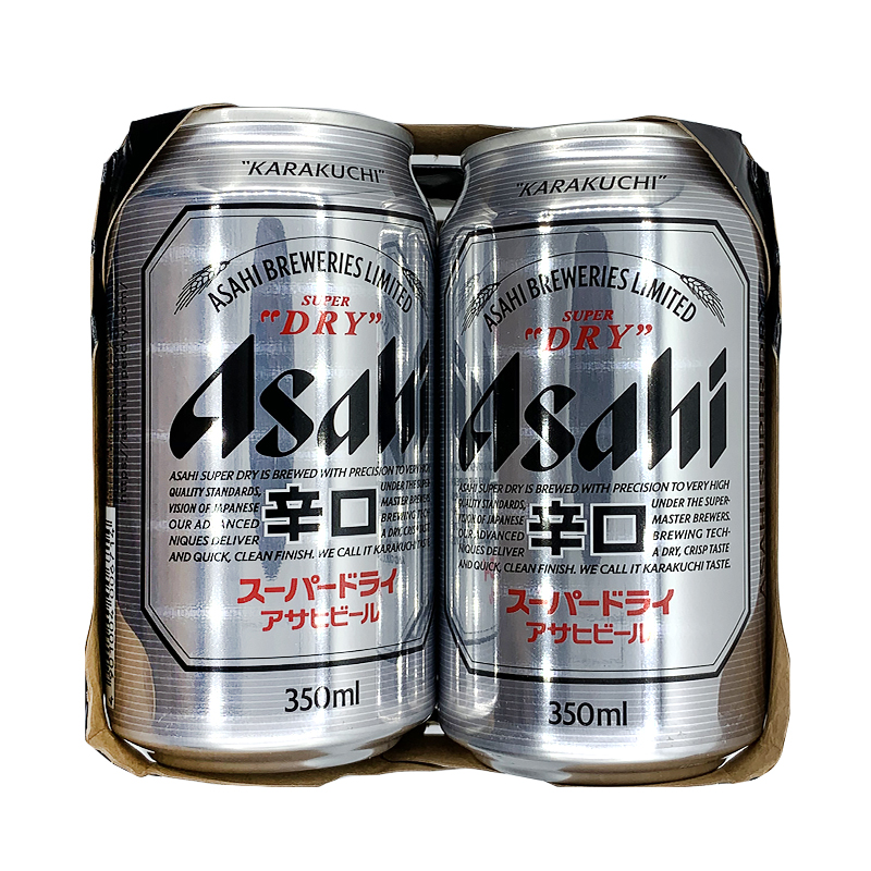 朝日日本版啤酒 6 X 350ML (新舊包裝隨機發貨)