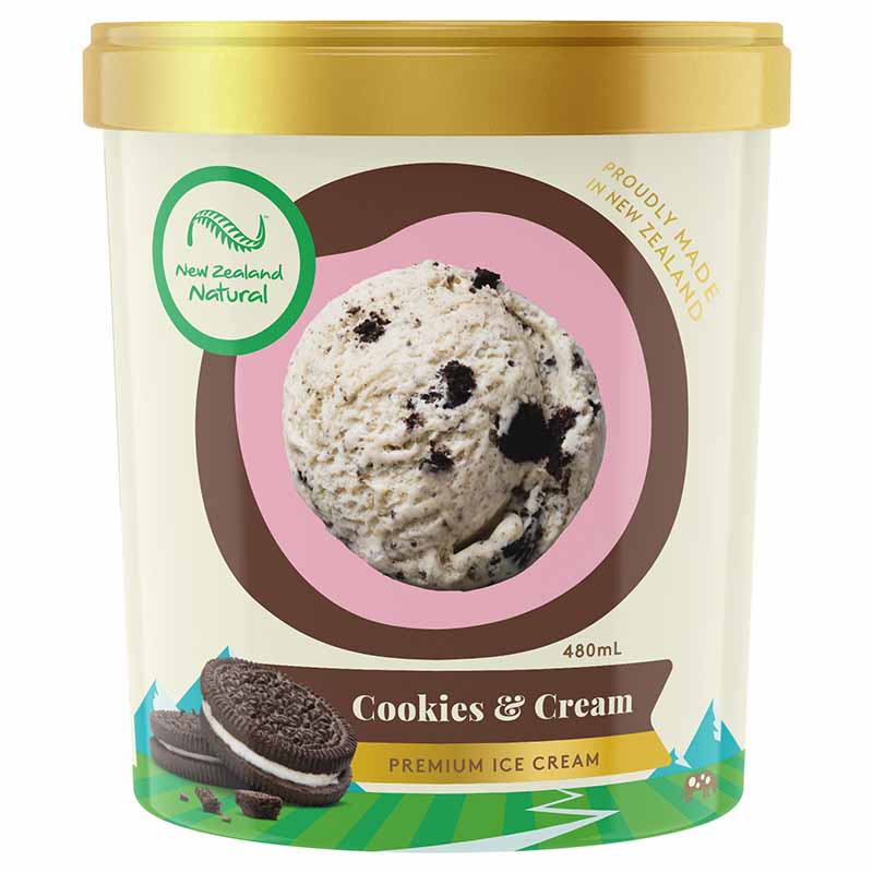 New Zealand Natural Cookies and Cream 480ml