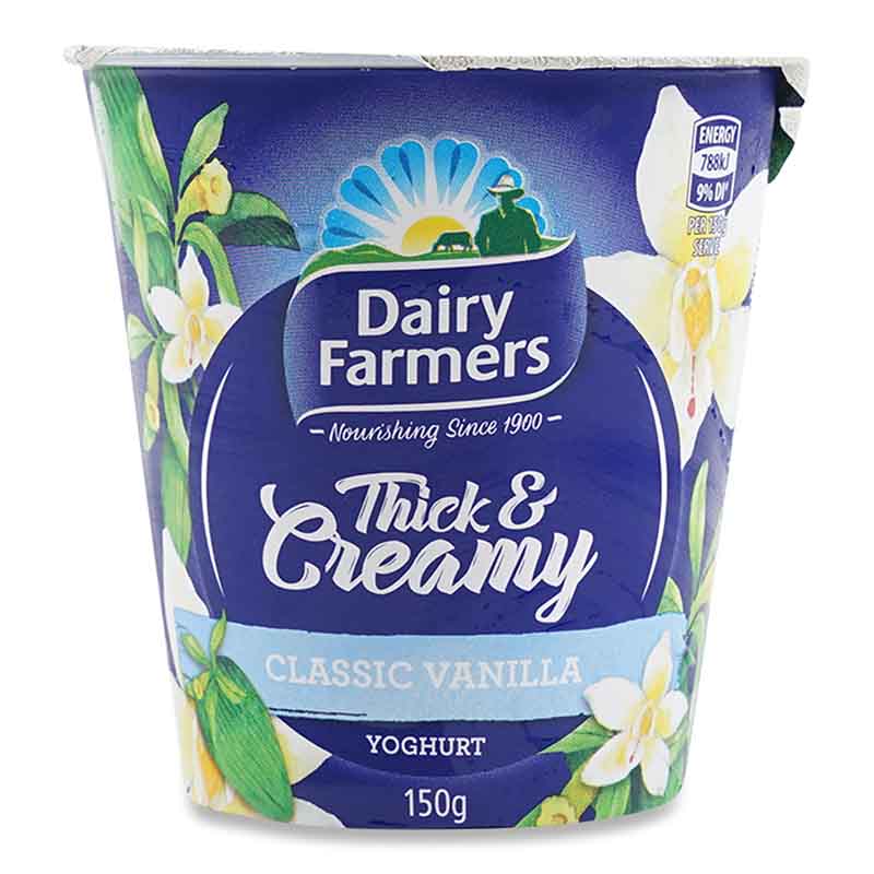 Dairy Farmers Yoghurt Thick & Creamy Classic Vanilla 150g