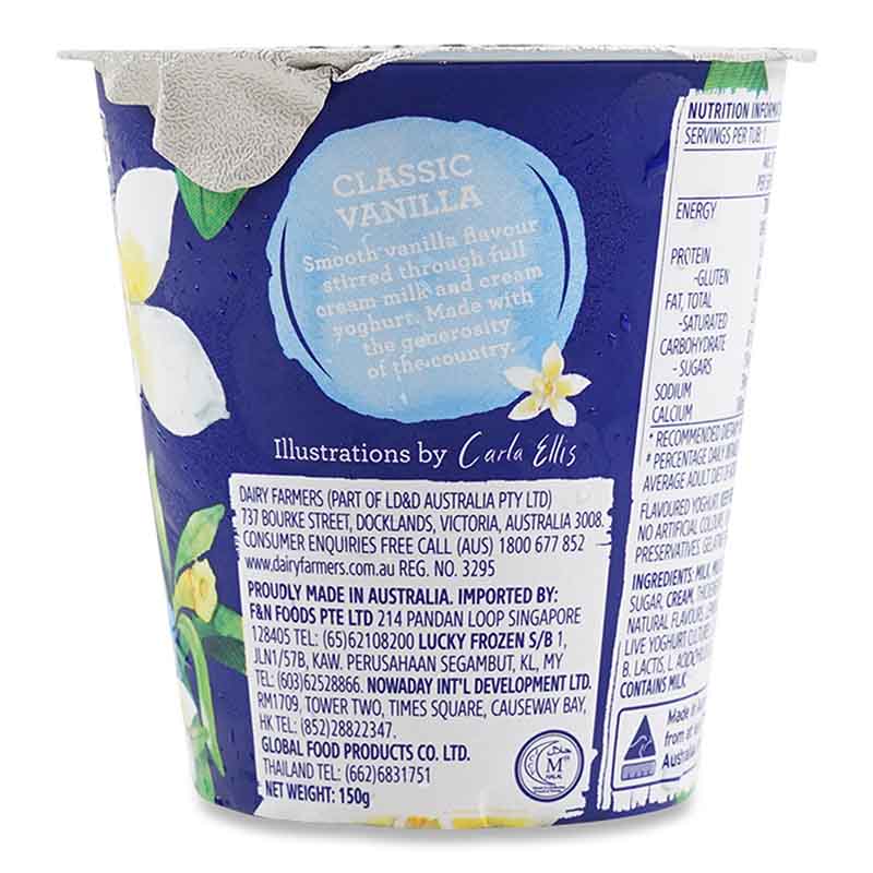 Dairy Farmers Yoghurt Thick & Creamy Classic Vanilla 150g