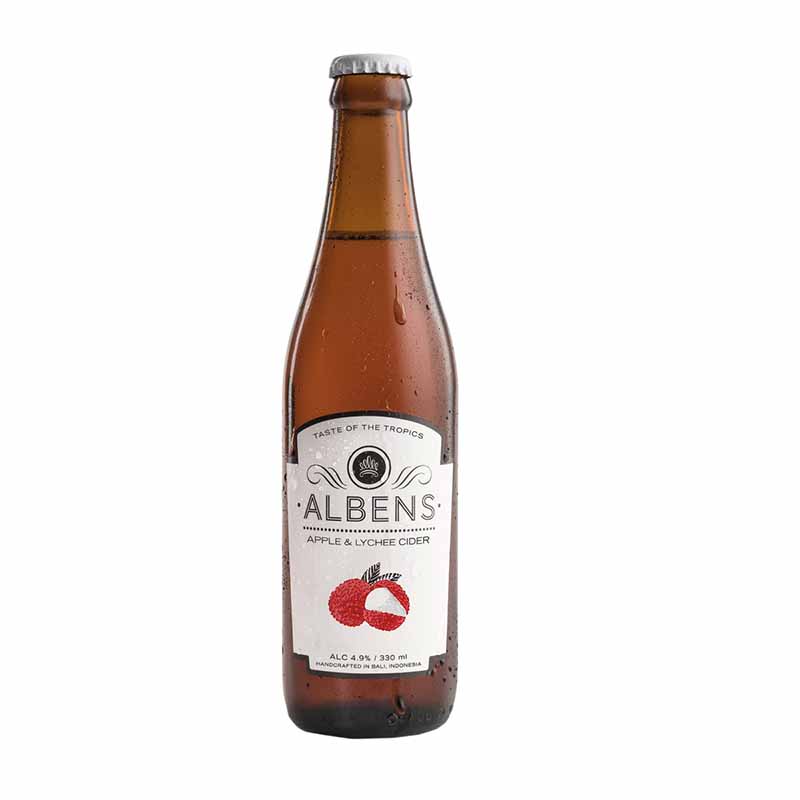 Albens Apple & Lychee Cider Bottle, 330ml