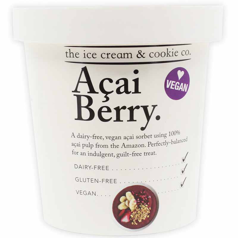Ice Cream Cookie Co Acai Berry Sorbet Pint 473ML
