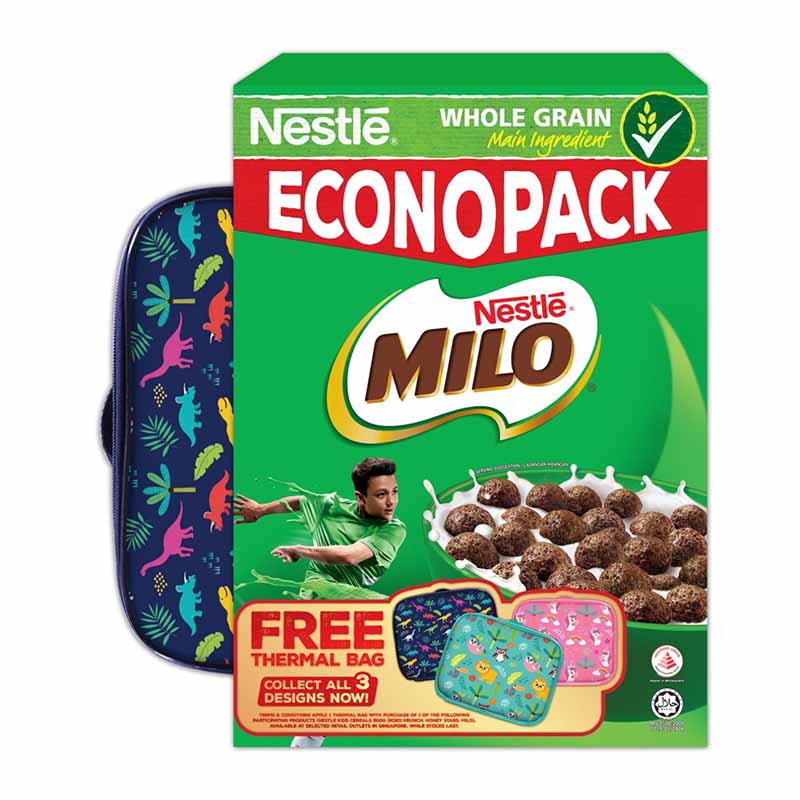 Nestle Milo Breakfast Cereal Bundle with Thermal Bag 500G