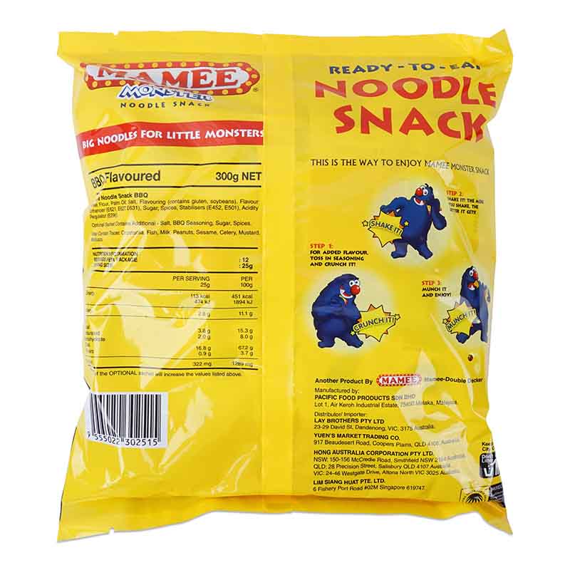 Mamee Noodle Snack Family Pack BBQ 250g
