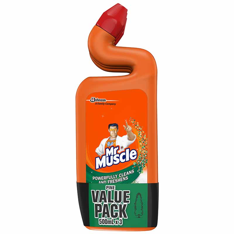 Mr Muscle Toilet Cleaner Pine 3sX500ml