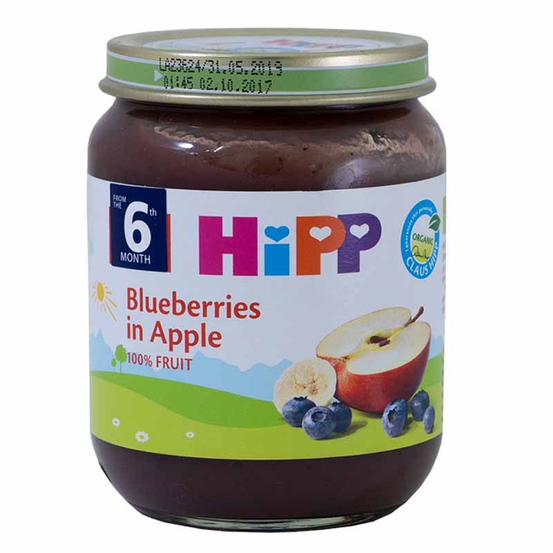 Hipp Organic Blueberries in Apple, 125g
