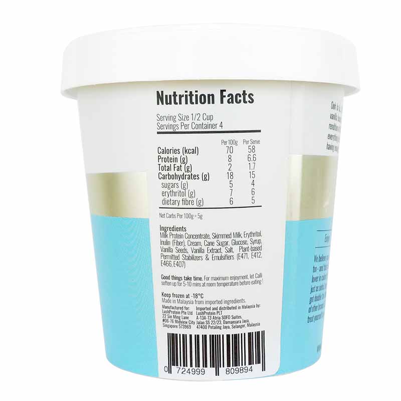 Calli Ooh La La Vanilla Ice Cream 473ML