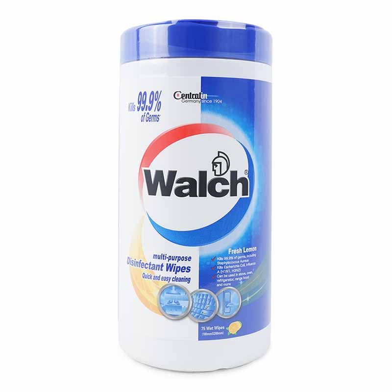 Walch Disinfectant Wipes - Lemon 75s