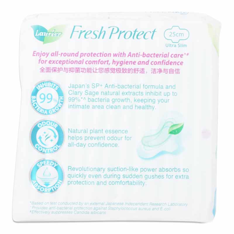 Laurier Fresh Protect Day Ultra Slim Normal to Heavy 25cm - Wing 14s