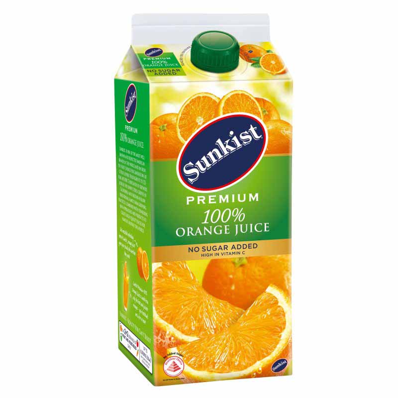HALAL SUNKIST 100% PREMIUM ORANGE JCE 1.89L