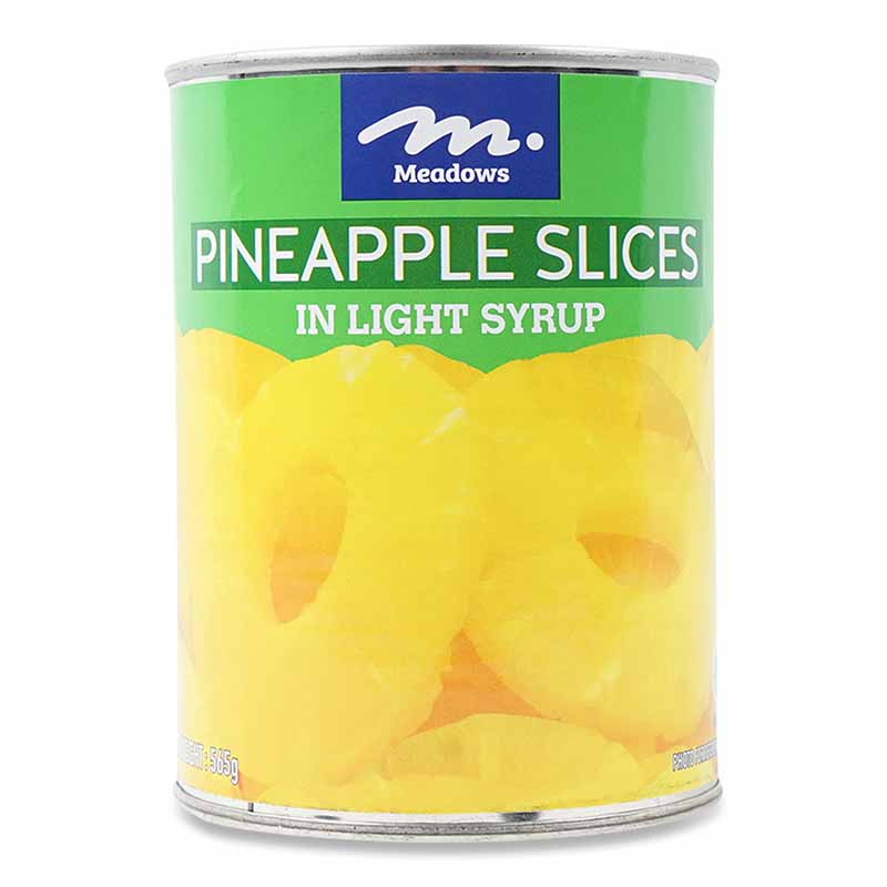 Meadows Pineapple Slice Lite Syrup 565g