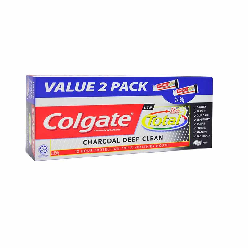Colgate Toothpaste Total 12 Charcoal Deep Clean 2s 150G