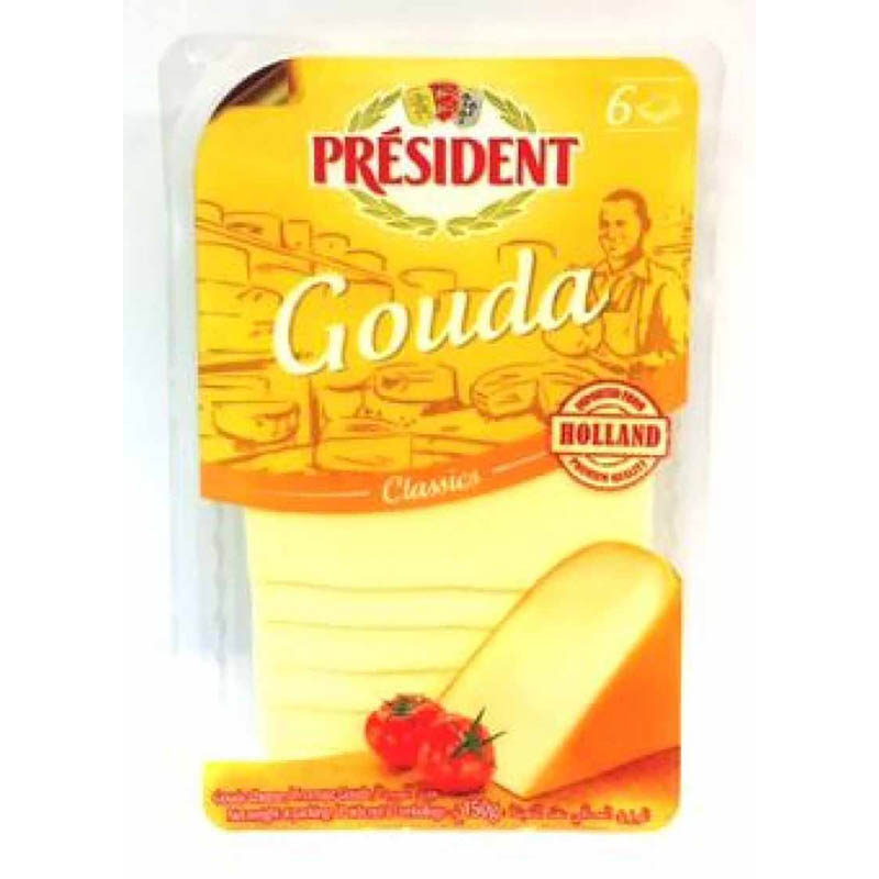 President Gouda Natural Cheese Slice Netherlands 150g