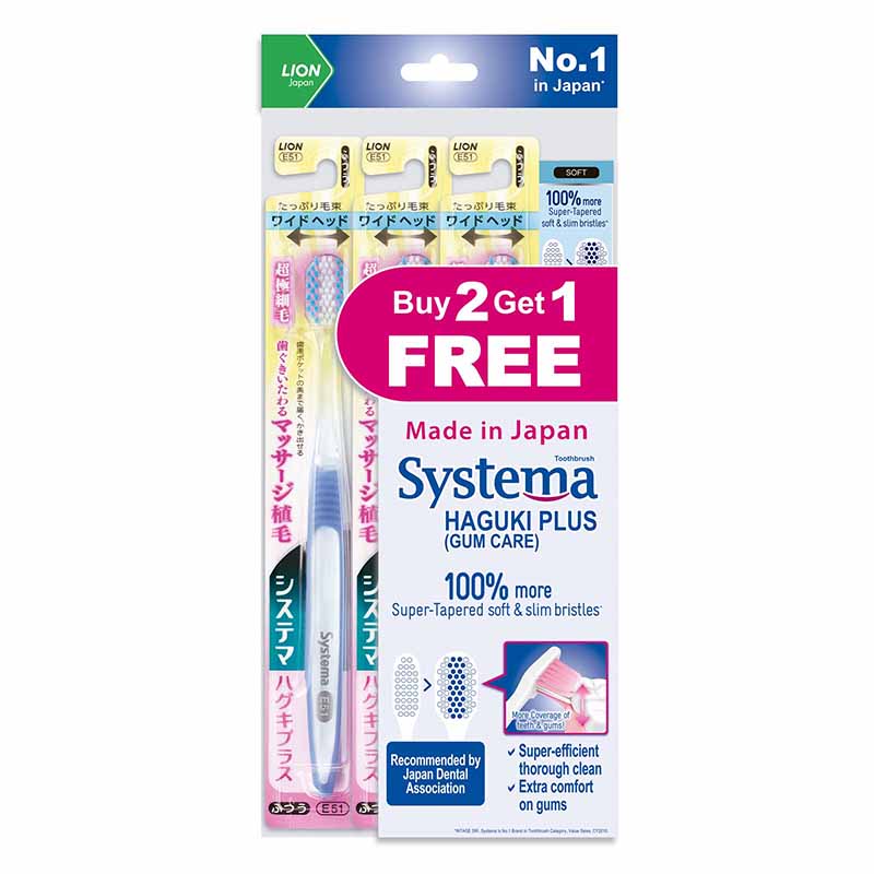 Systema Haguki Plus Toothbrush Soft B2G1F