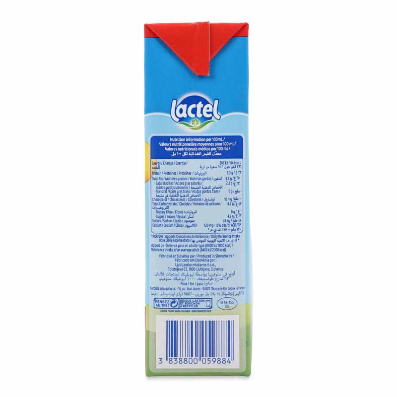 HALAL LACTEL WHOLE UHT MILK 1L