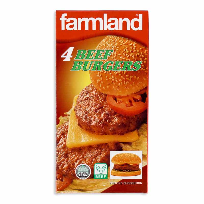FarMLand BurGer Patties Beef 4s 227G