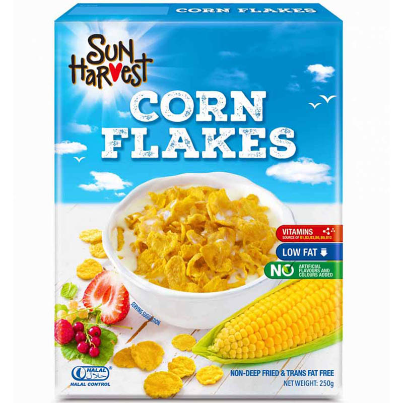 HALAL SUN HARVEST CORNFLAKES CEREAL 250G