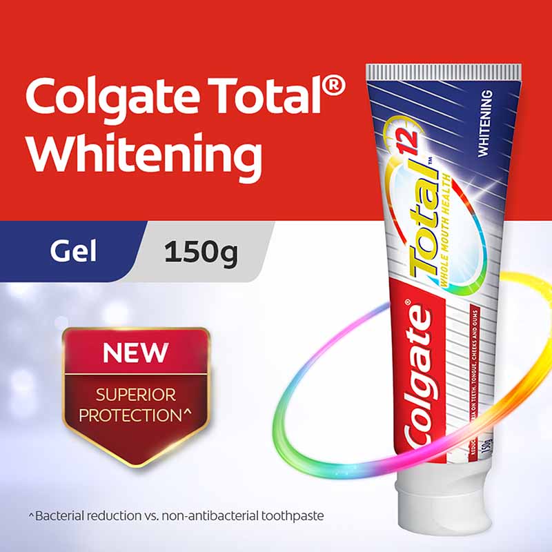 Colgate Toothpaste Total 12 Gel Professional Whitening, 150g