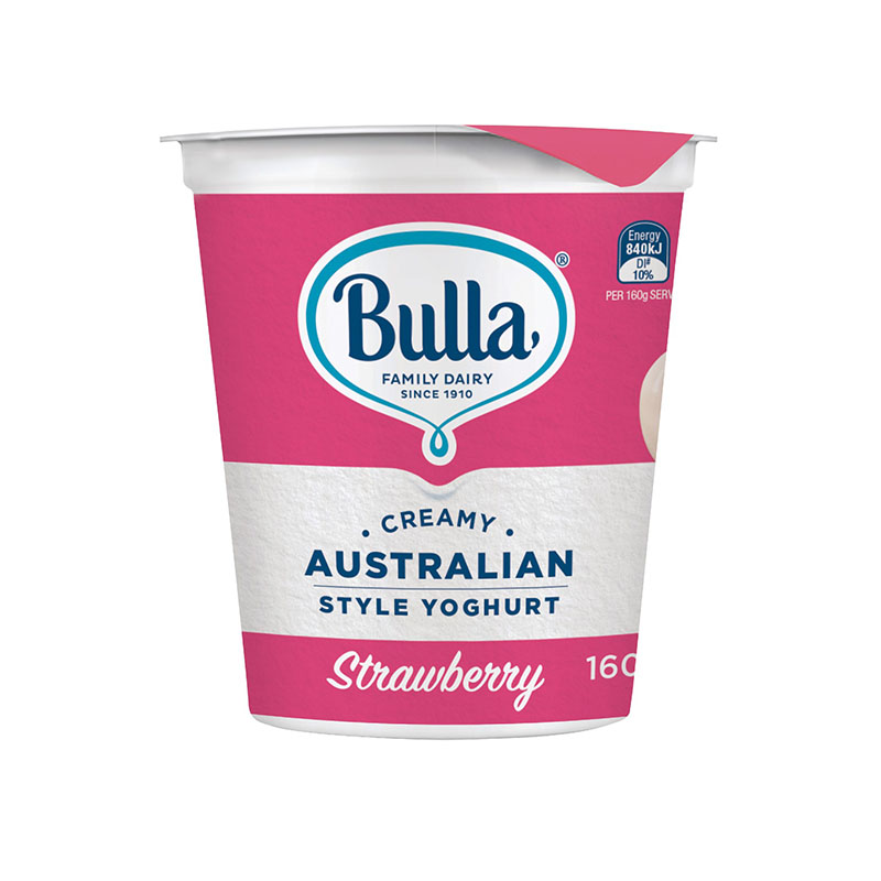 Bulla Australia Yoghurt Strawberry 160G