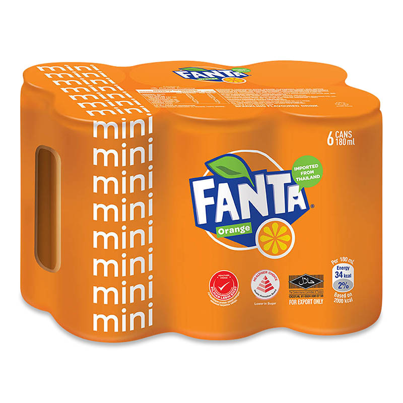 Fanta Orange Mini Can 6 X 180ml