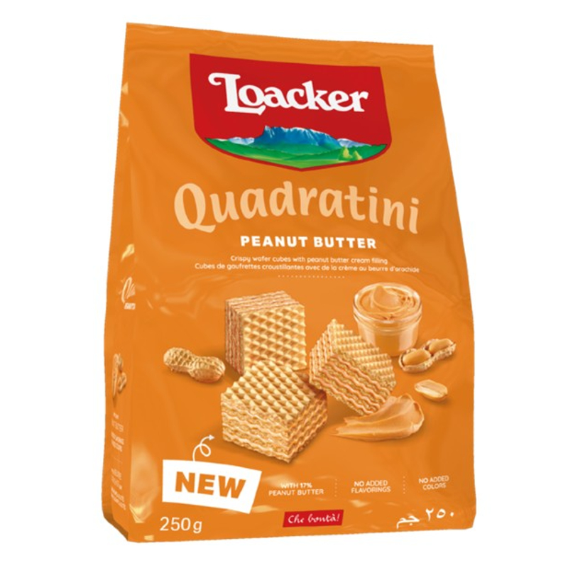 Loacker Quadratini Peanut Butter 250G