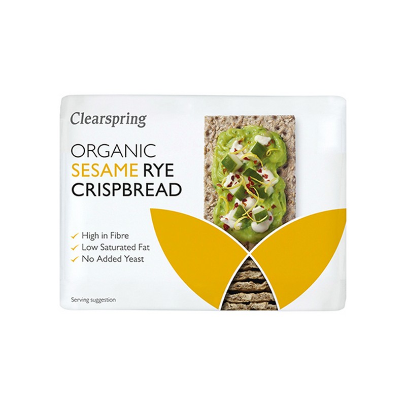 Clearspring Organic Rye Crispbread-Sesame 200GM