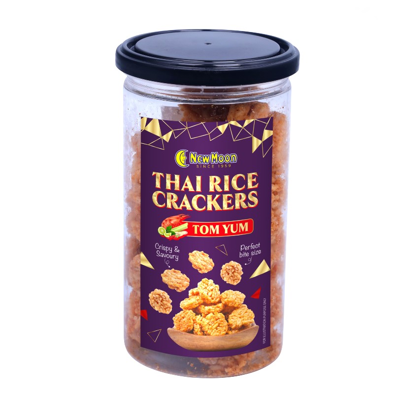 New Moon Thai Rice Crackers Tom Yum 100G