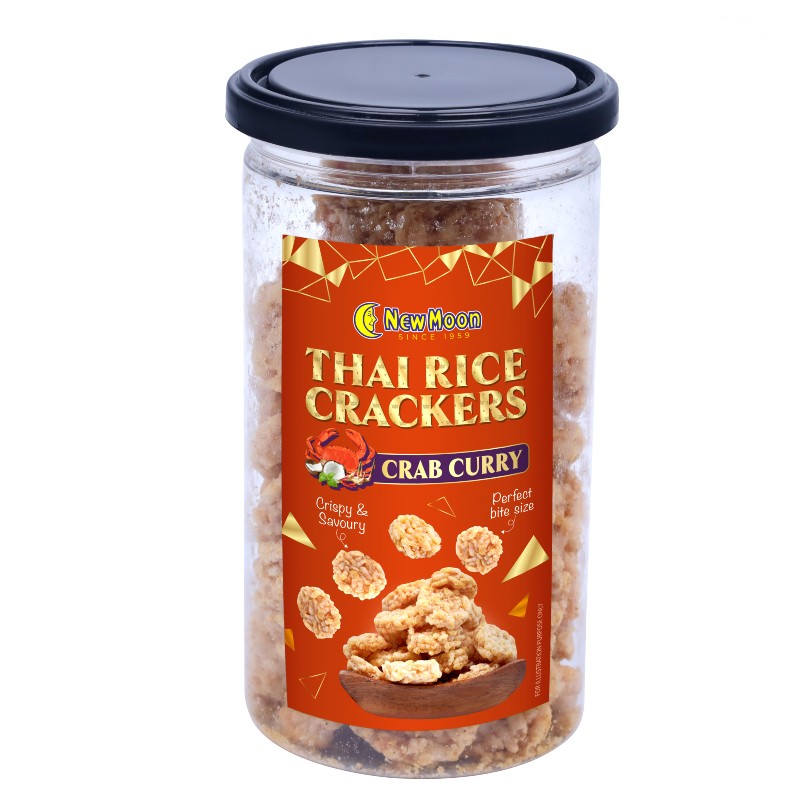 New Moon Thai Rice Crackers Crab Curry, 100G