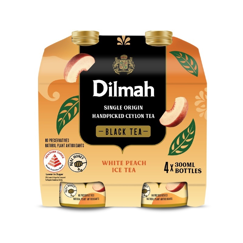 Dilmah White Peach Black Tea 4s 300ml