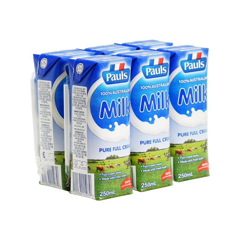 保利保鮮裝純牛奶 6 X 250ML