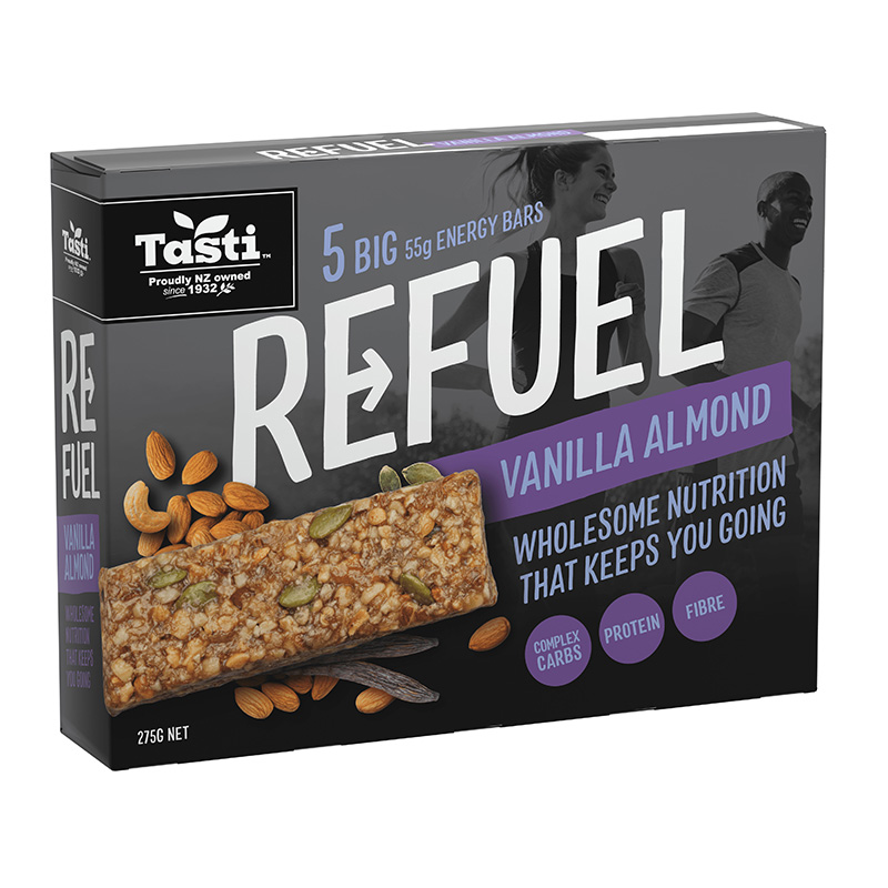 Tasti Refuel Energy Bar Almond & Vanilla, 275g