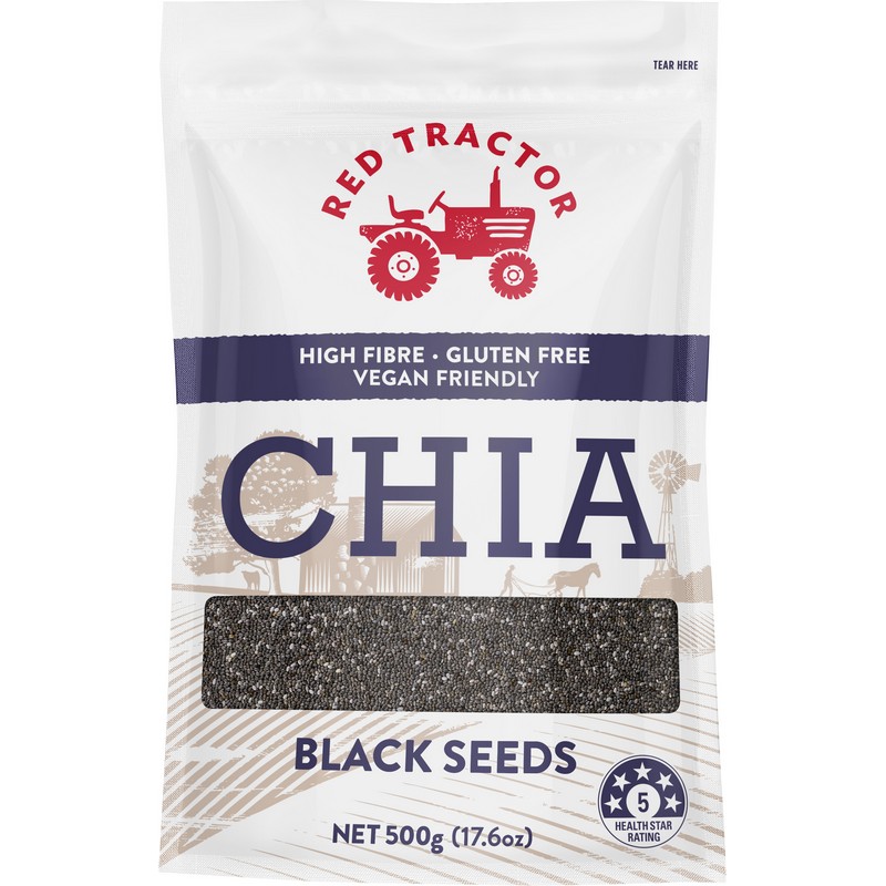 Red Tractor Black Chia Seeds 500GM
