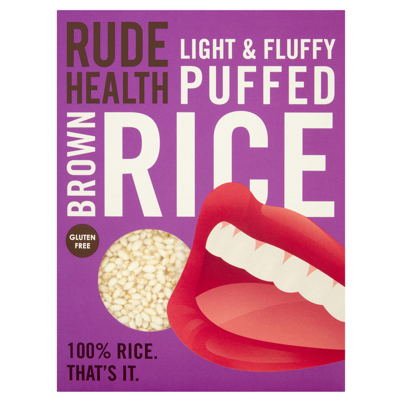Rude Health Puffed Brown Rice Cereal, 225g